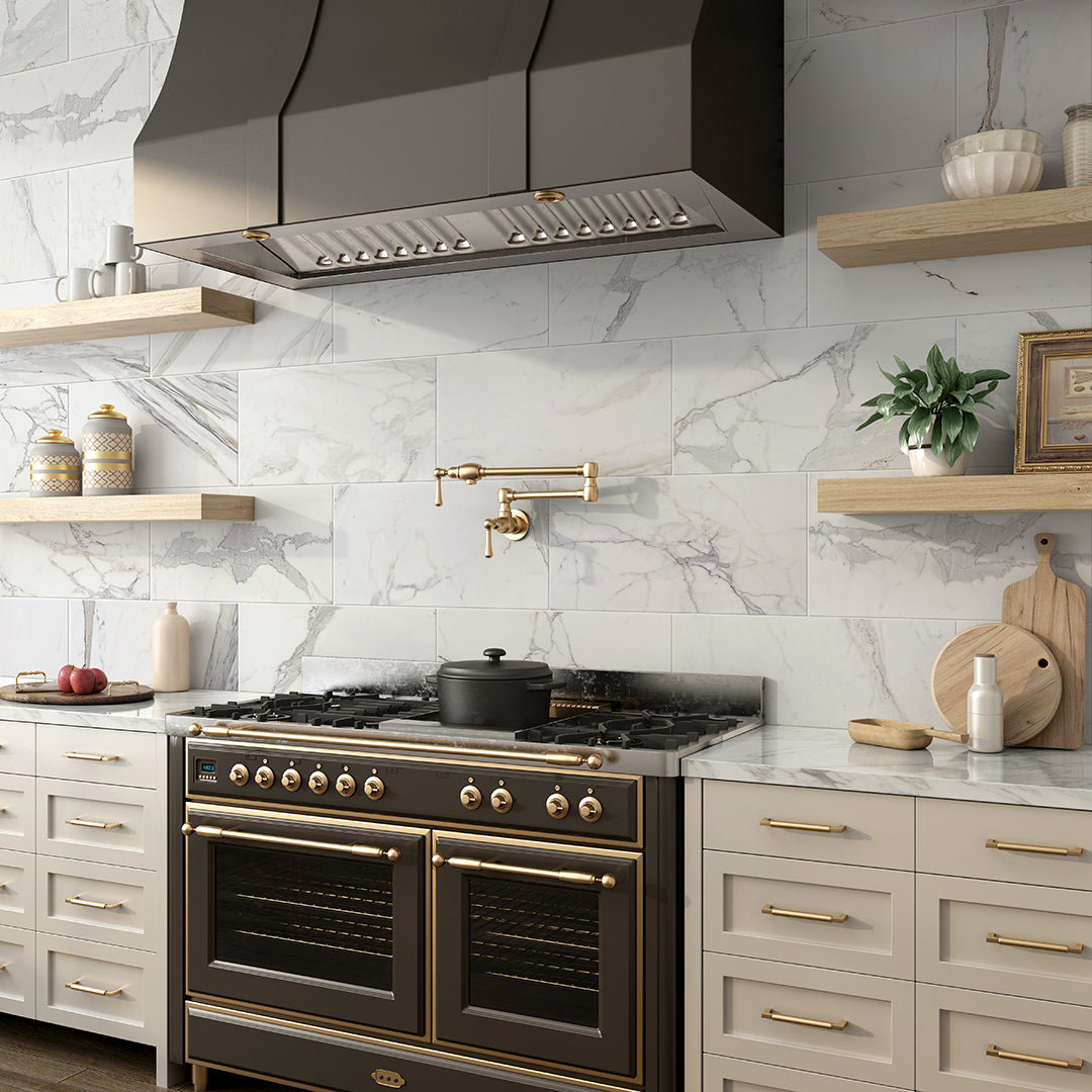 12" x 24" CALACATTA GOLD HONED - FIELD TILE | DULCET TILE – DULCET TILE INC