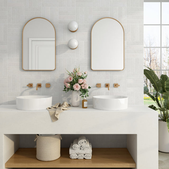 2.25" x 9" AGARWOOD LIMESTONE BRUSHED & PILLOWED EDGE - FIELD TILE ...