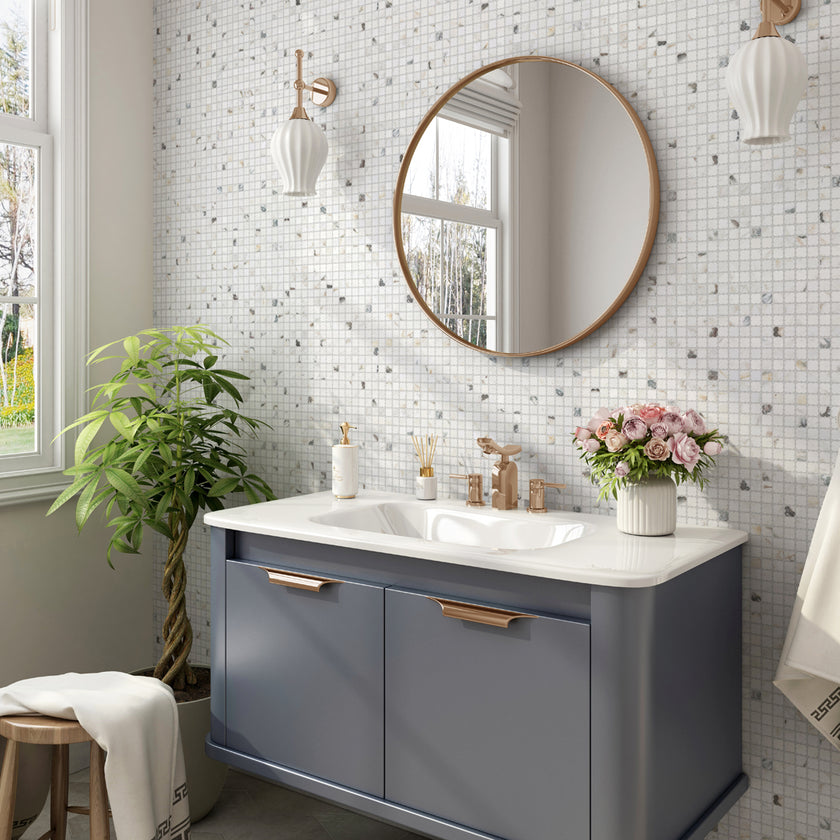 CLOVERS CALACATTA MONET HONED - ESSENTIAL MOSAIC | DULCET TILE – DULCET ...