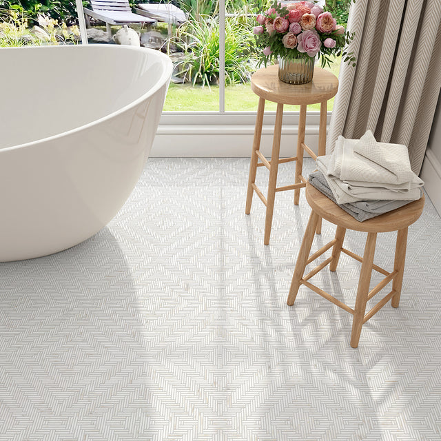 SIENA WHITE - BOUTIQUE MOSAIC | CALACATTA GOLD | DULCET TILE – DULCET TILE INC