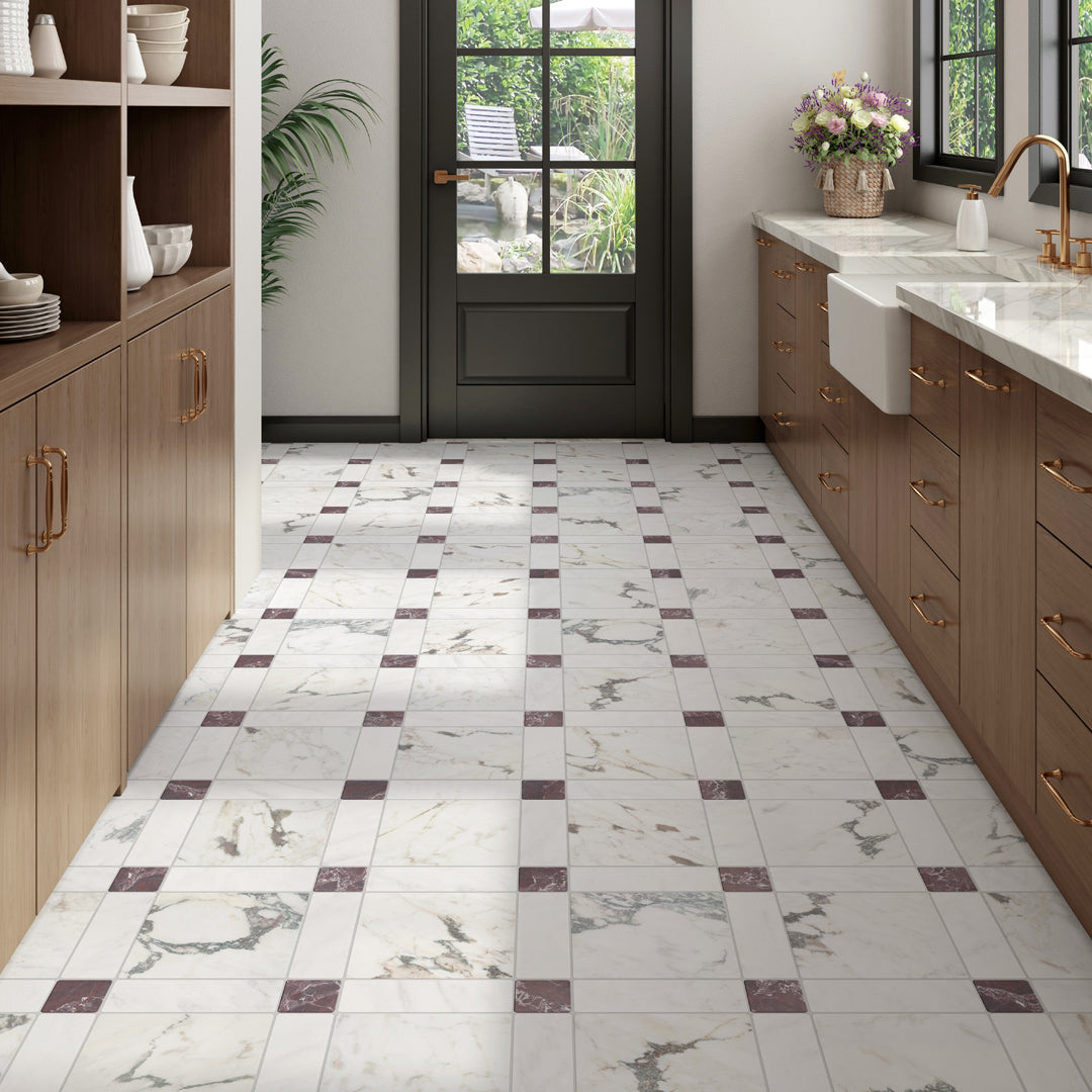 STOCKHOLM CALACATTA MONET TUMBLED - ESSENTIAL MOSAIC | DULCET TILE