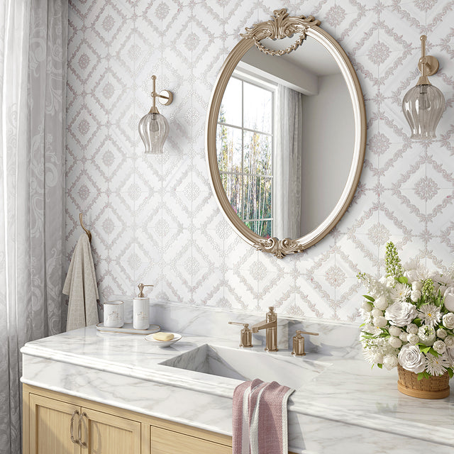 ELIZABETH - WATERJET MOSAIC | ROSA ROSA | DULCET TILE – DULCET TILE INC