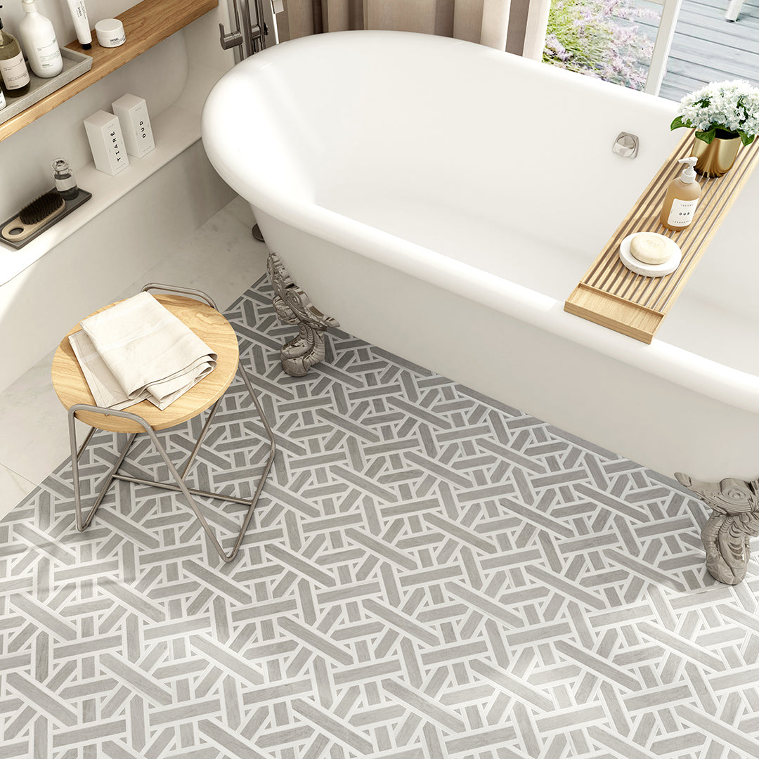 LUSTER - BOUTIQUE MOSAIC | LAIS GREY | DULCET TILE – DULCET TILE INC
