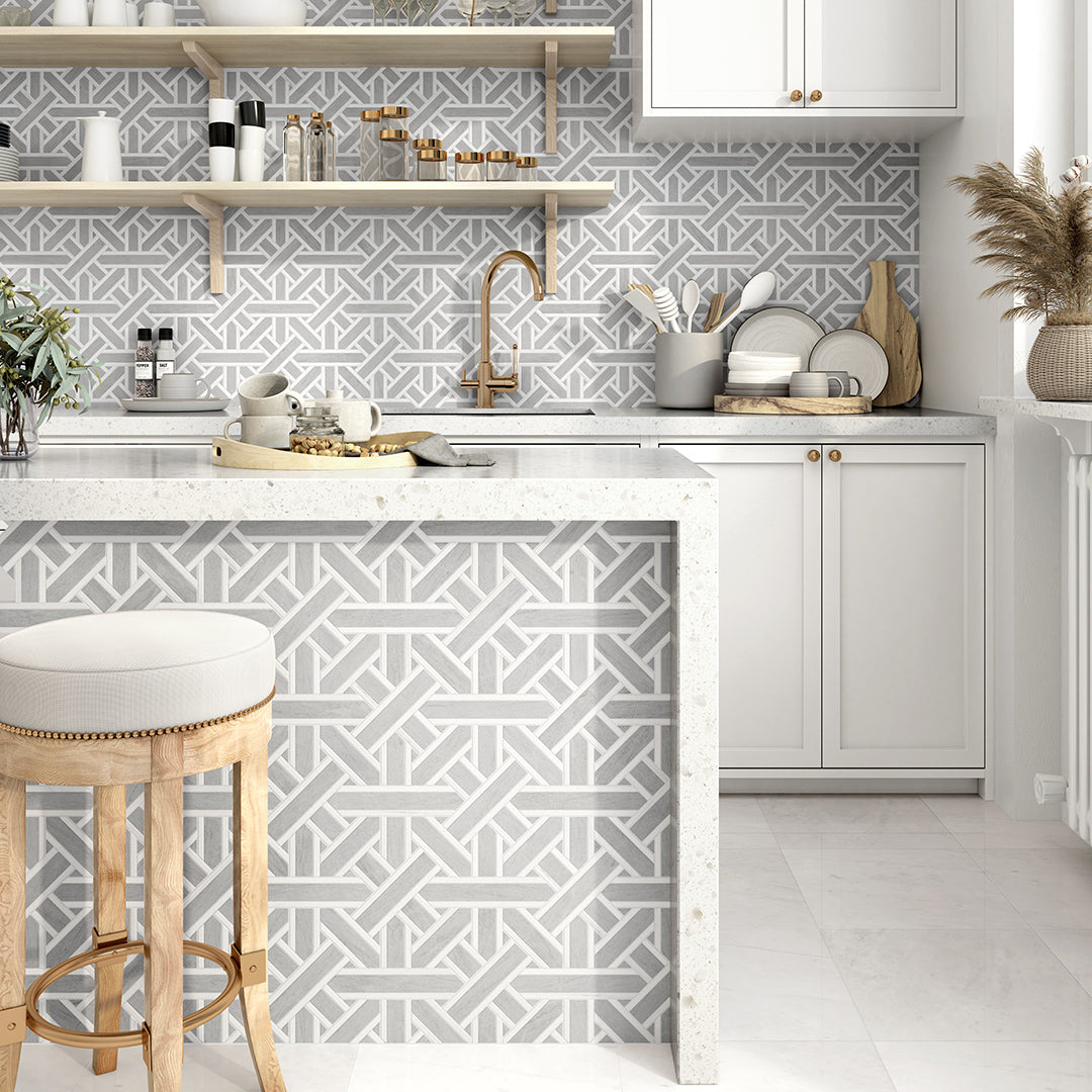 LUSTER - BOUTIQUE MOSAIC | LAIS GREY | DULCET TILE – DULCET TILE INC