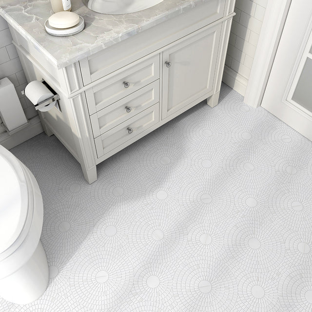 RIPPLE WHITE - BOUTIQUE MOSAIC | BIANCO DOLOMITE | DULCET TILE – DULCET ...