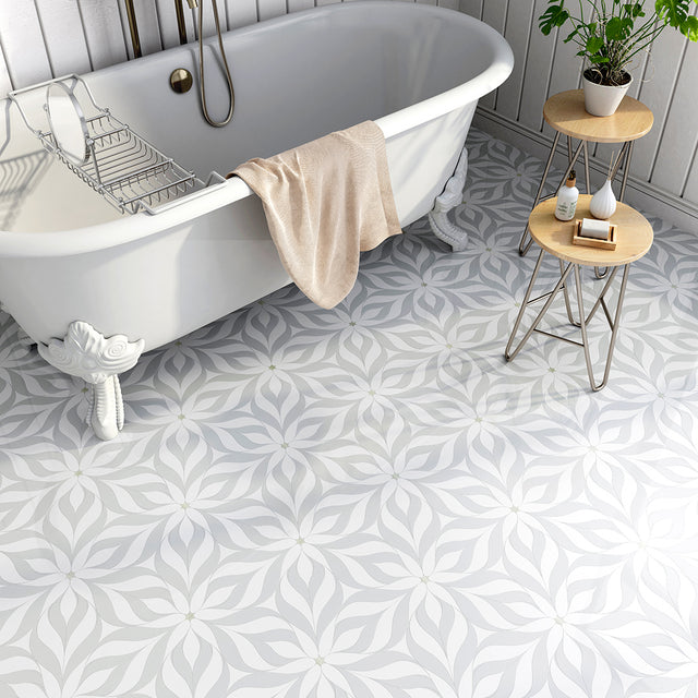 VALENTINA - WATERJET MOSAIC | WHITE THASSOS | DULCET TILE