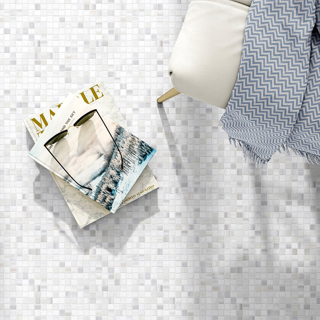 MINI BASKETWEAVE VENUS WHITE HONED - ESSENTIAL MOSAIC | DULCET TILE